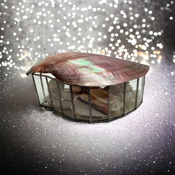 Homemade | Accents | Vtg Polished Abalone Homemade Paneled Mirror ...